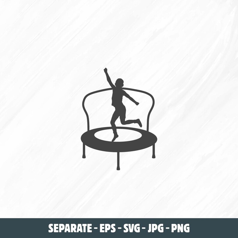 Trampoline Jumping SVG, Trampoline SVG, Trampoline Jumping Silhouette ...