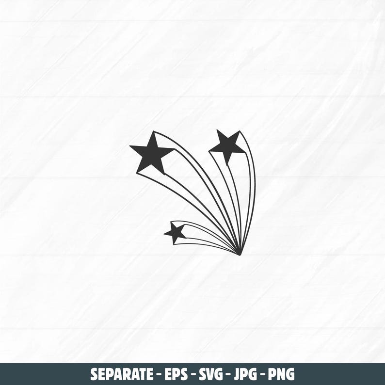 Shooting Stars Silhouette, Shooting Stars Svg, Shooting Star Icons ...