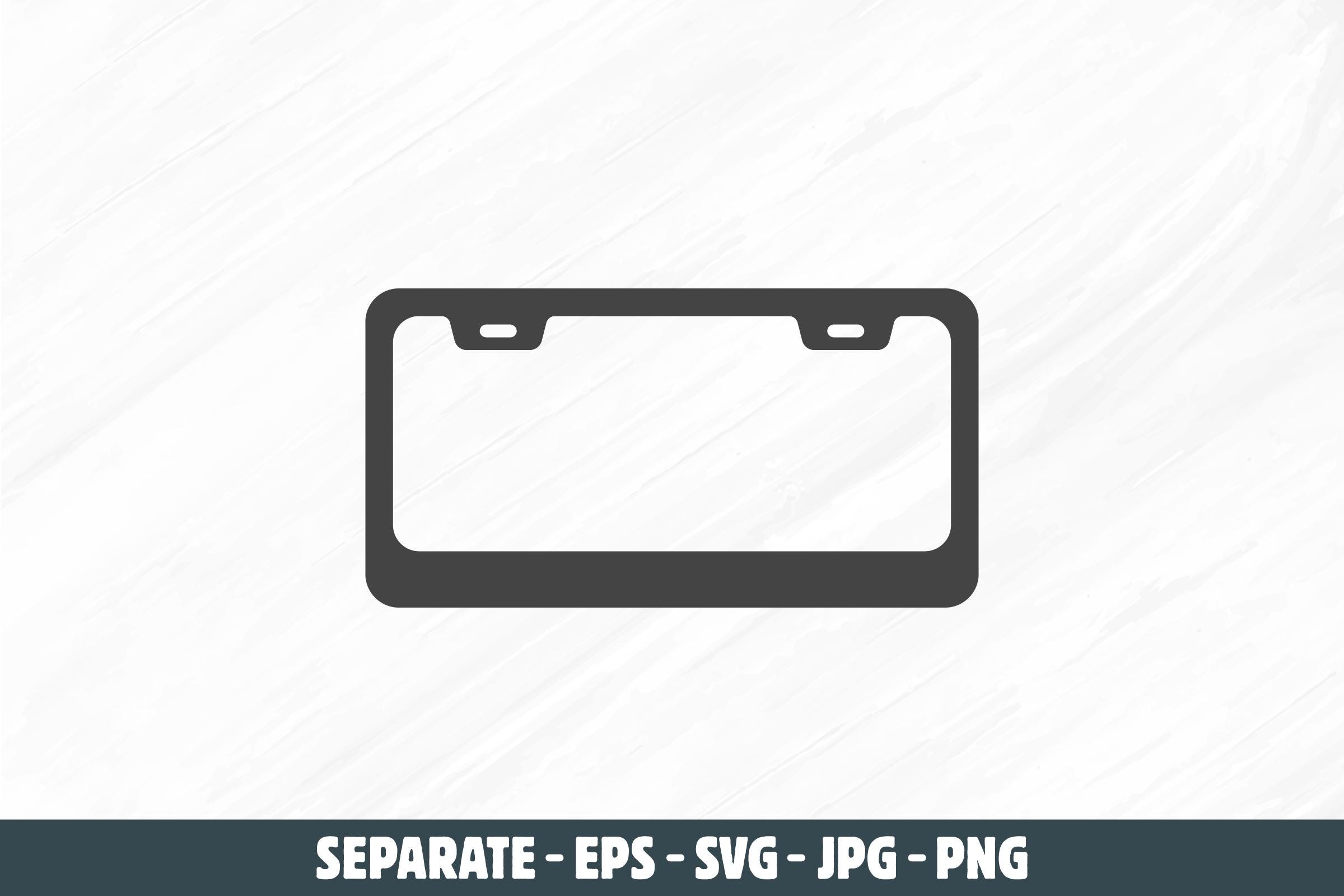 Car License Plate Svg, Car License Plate Silhouette, Car License Plate ...