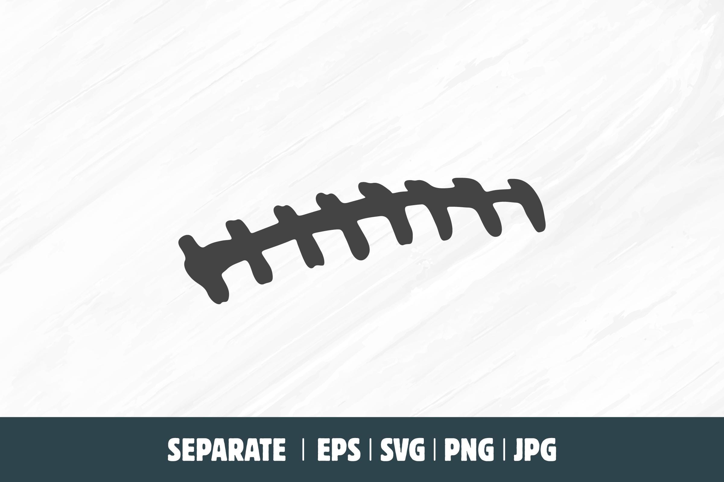 Football Laces SVG: Seams Clipart, Cricut Cut File (digital Download ...