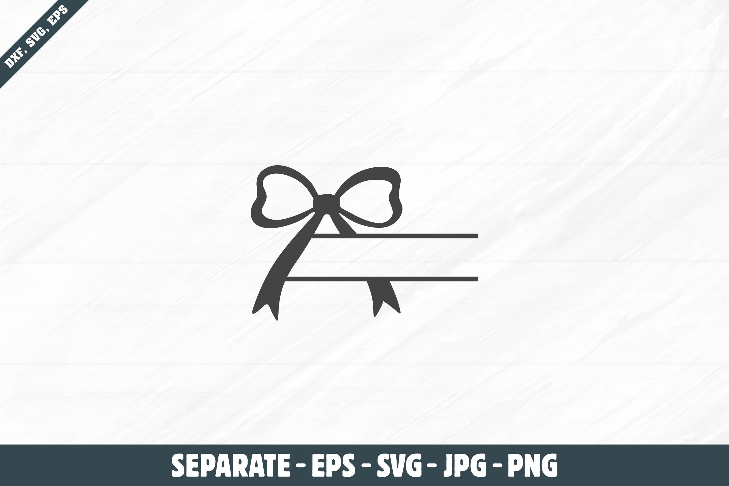 Bow Monogram, Bow Svg, Bow Monogram Logo, Bow Split, Circle Monogram ...