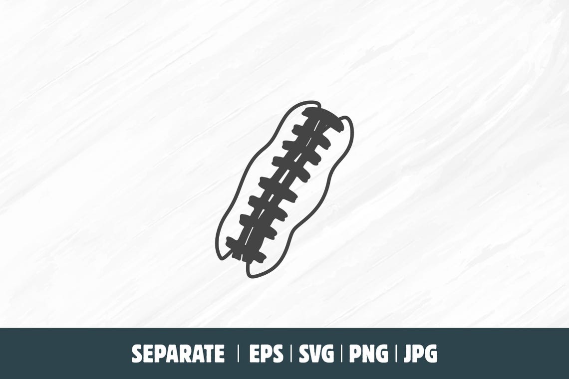 Football Laces SVG: Seams Clipart, Cricut Cut File (digital Download ...