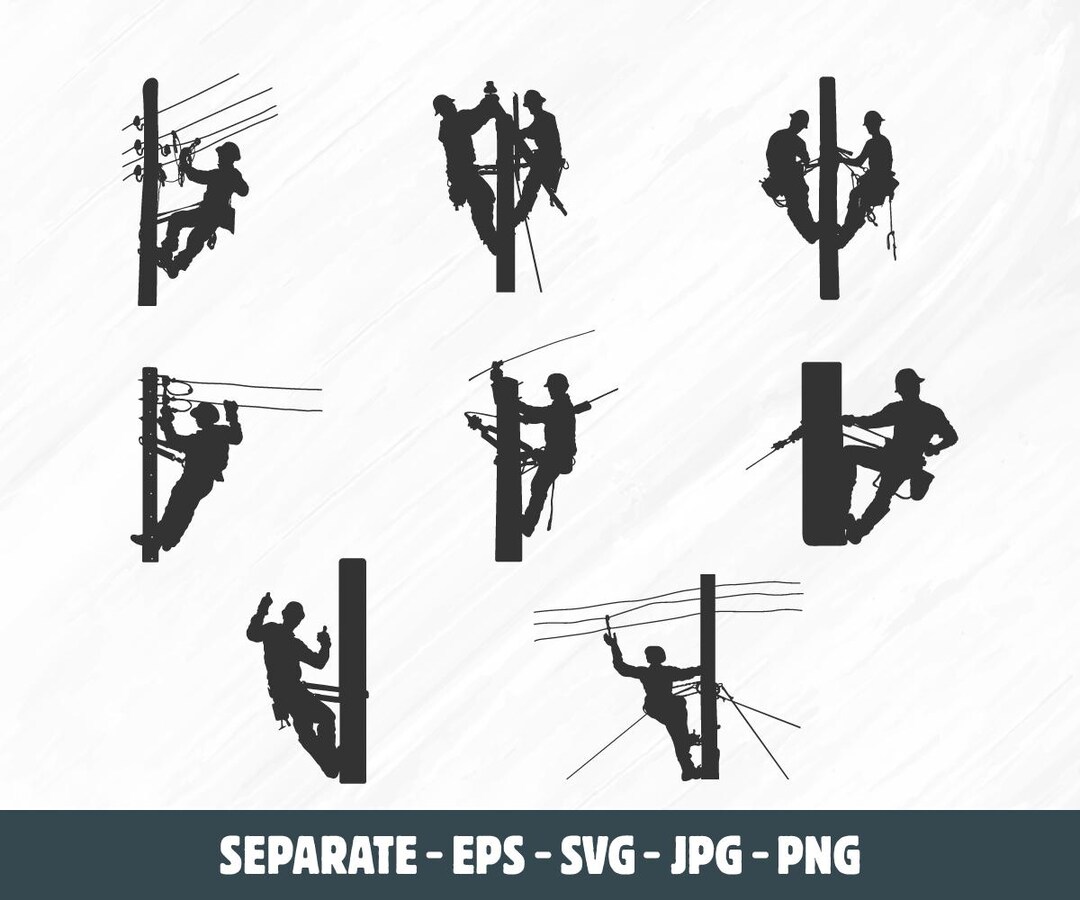 Lineman Svg, Electrician Svg, Electrical Lineman Svg, Lineman Climbing ...