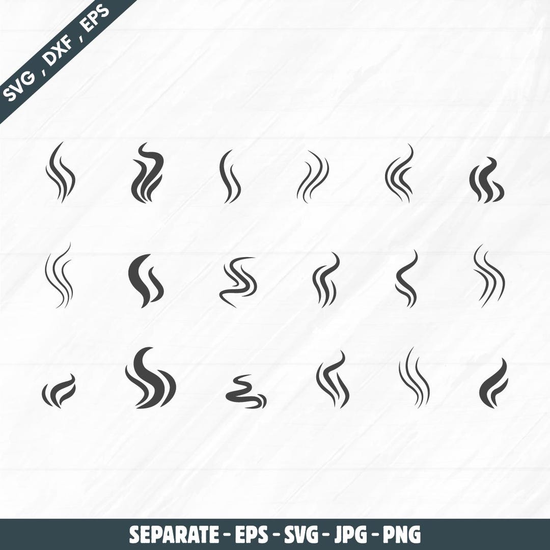 Coffee Smoke SVG Vector Silhouette Clipart (digital Download) - Etsy