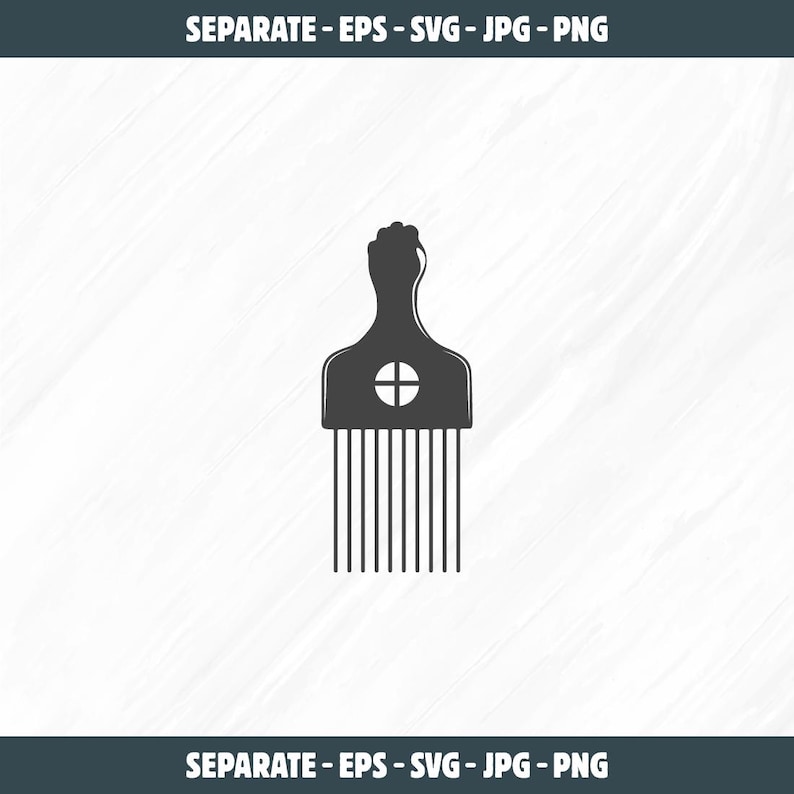 Afro Comb SVG, Afro Comb Silhouette, Afro Comb Clipart, Afro Pick SVG ...