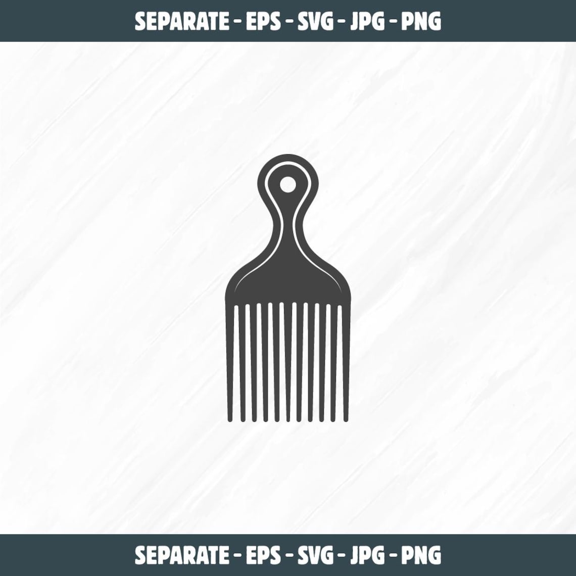 Afro Comb SVG, Afro Comb Silhouette, Afro Comb Clipart, Afro Pick SVG ...