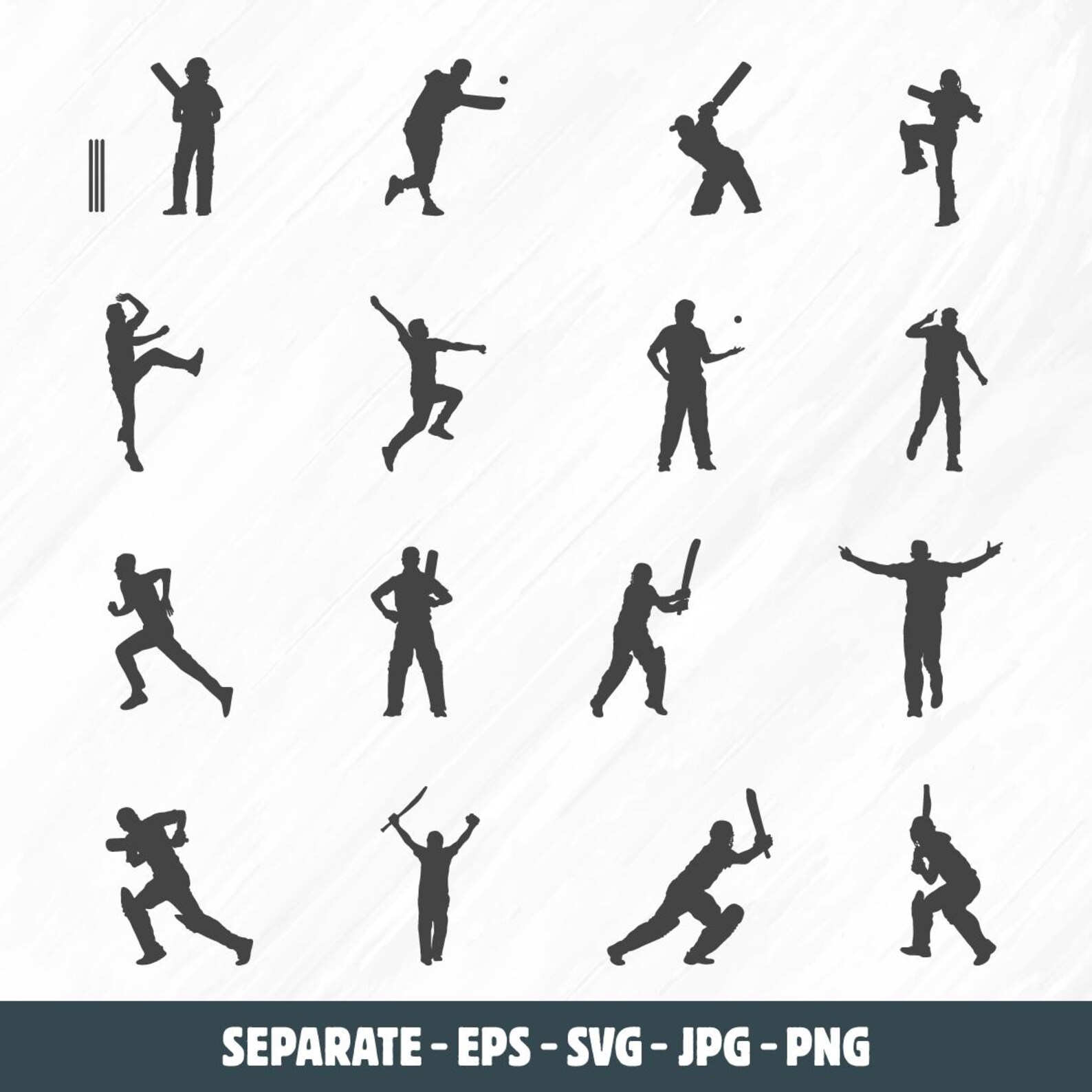 Cricket Player Svg, Cricket Svg, Cricket Player Silhouette, Cricket ...