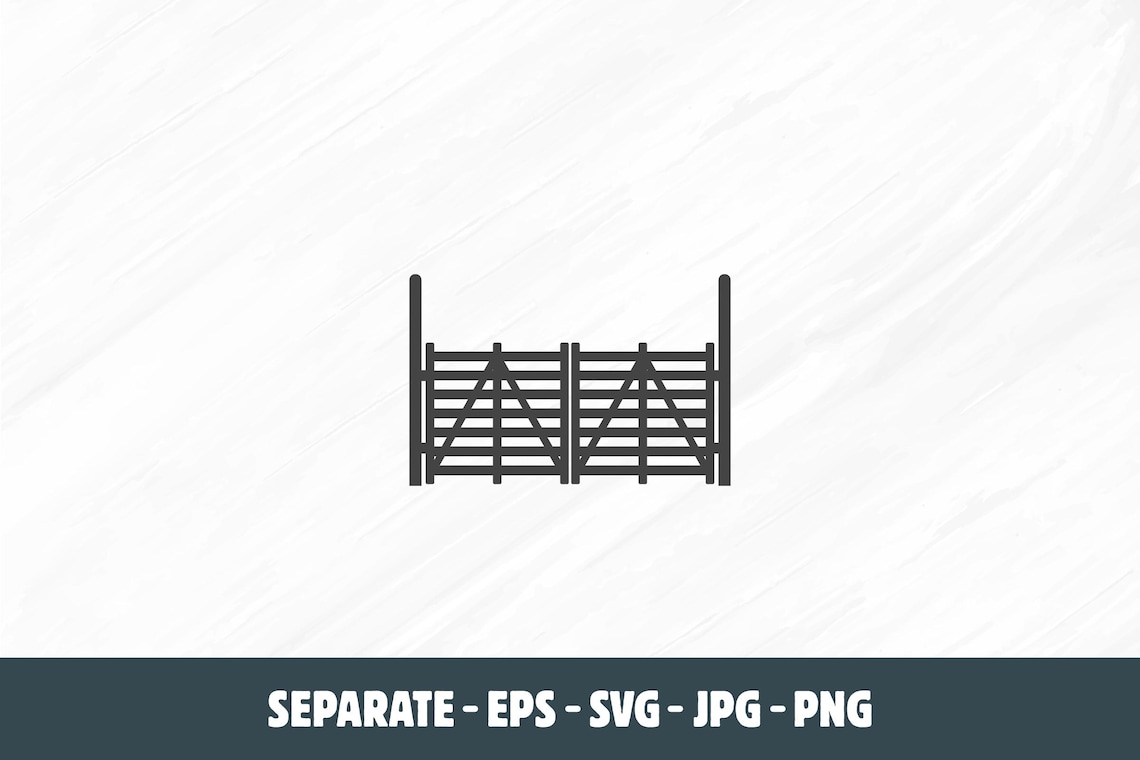 Ranch Gate Svg, Ranch Gate Silhouette, Gate Svg, Farm Fence Silhouette ...