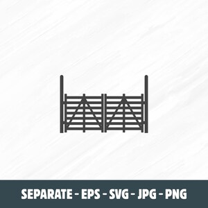 Ranch Gate Svg, Ranch Gate Silhouette, Gate Svg, Farm Fence Silhouette ...