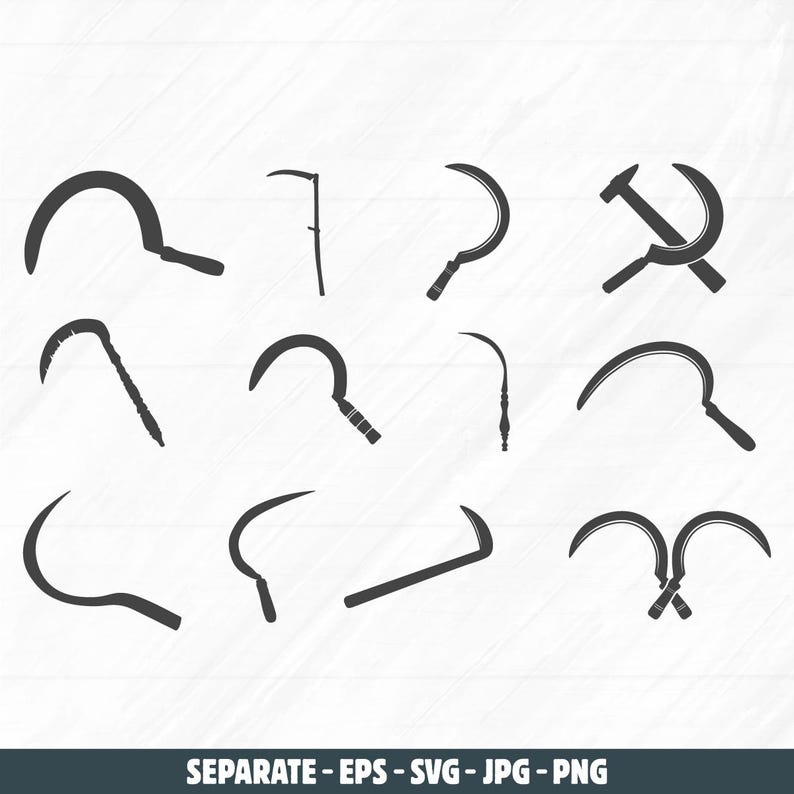 Sickle and Hammer SVG: Silhouette Clipart, Icon (digital Download) - Etsy