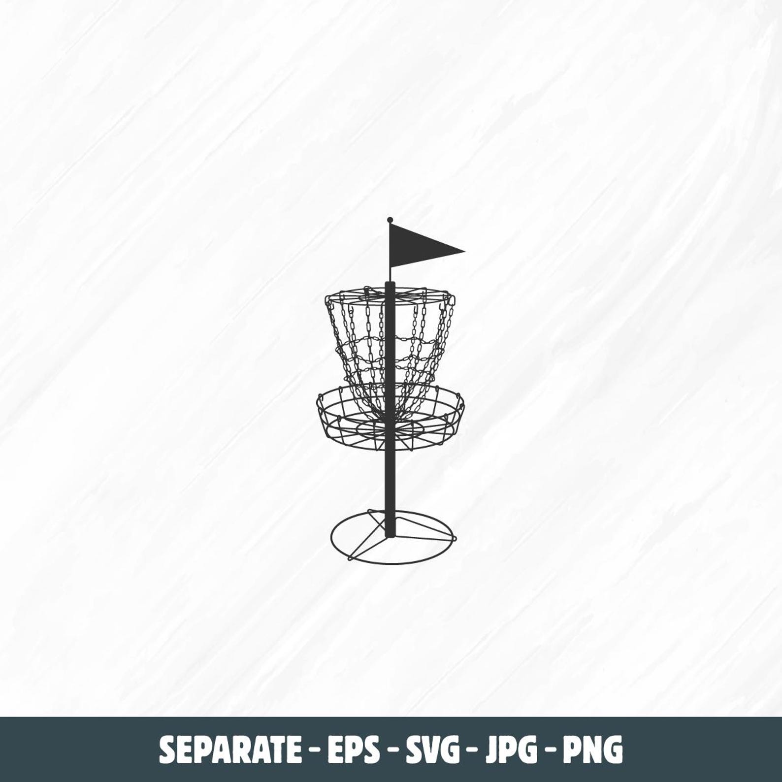 Disc Golf Svg, Frisbee Svg, Disc Golf Basket Svg, Disc Golf Silhouette ...