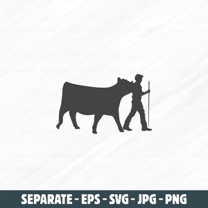 Show Heifer SVG: Cattle Silhouette Vector Files (eps, Svg, Dxf, Png ...