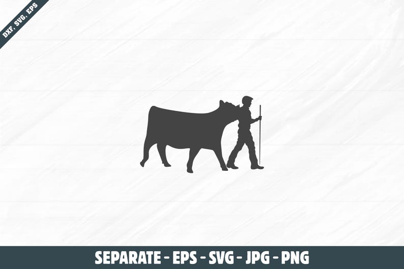 Show Heifer SVG: Cattle Silhouette Vector Files (eps, Svg, Dxf, Png ...