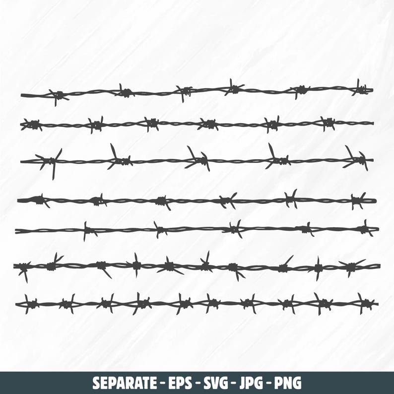 Barbed Wire Silhouette, Barbed Wire Svg, Barbed Wire Clipart, Barbed ...