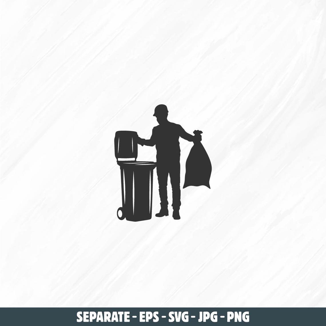 Garbage Disposal Silhouette Vector Art (svg, Eps, Dxf, Jpg) - Etsy