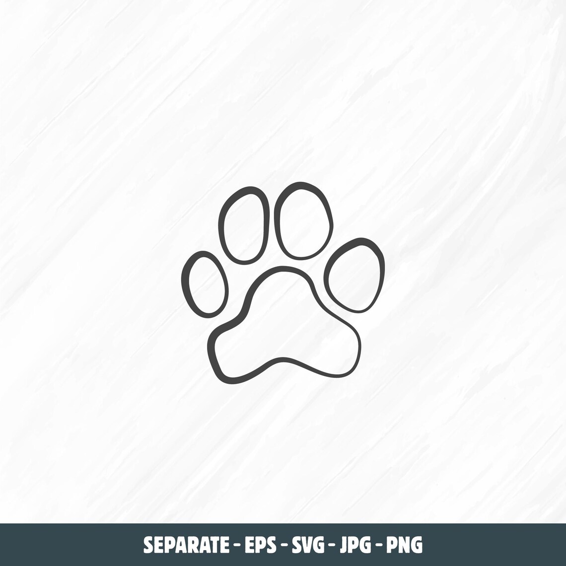 Dog Paw Svg, Dog Paw Outline, Dog Paw Silhouette, Dog Paw Clipart, Dog ...
