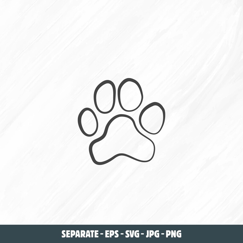 Dog Paw Svg, Dog Paw Outline, Dog Paw Silhouette, Dog Paw Clipart, Dog ...