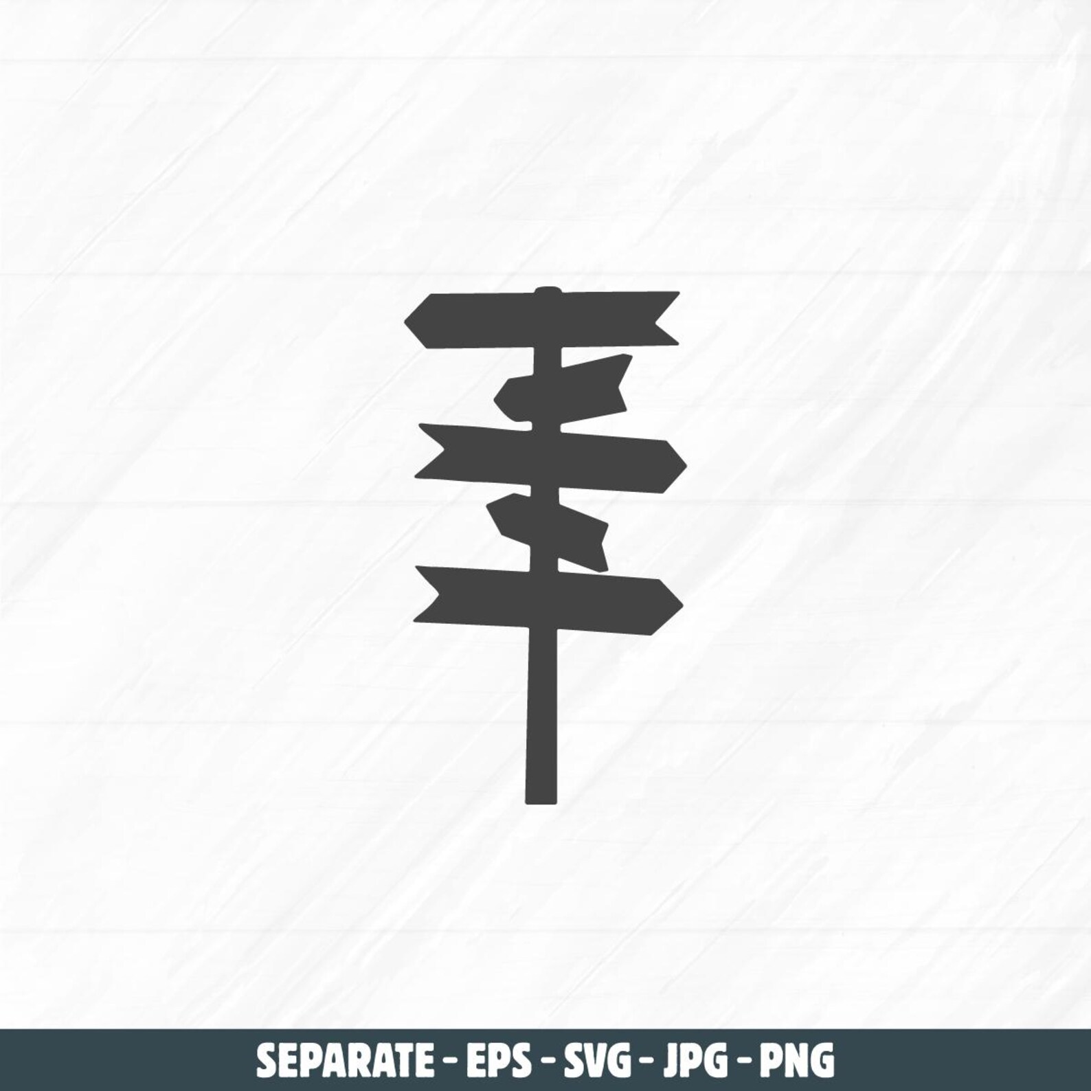 Wooden Signpost SVG Bundle: Arrow Sign Silhouette (digital Download) - Etsy