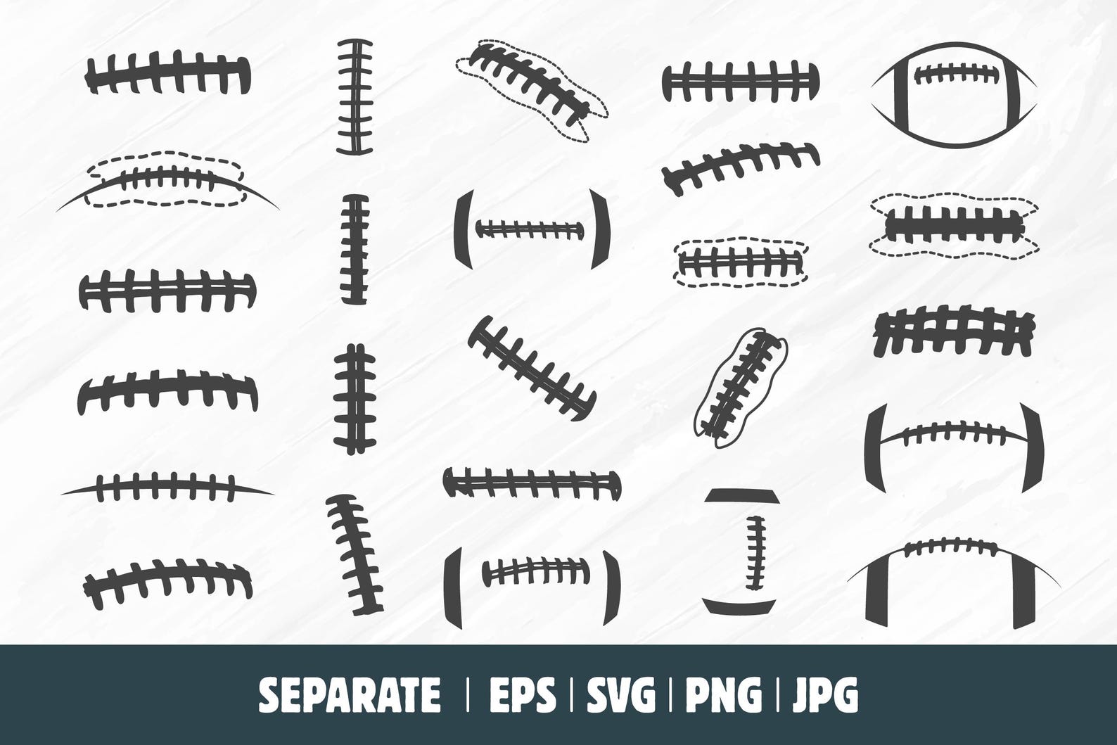 Football Laces Svg, Football Seams Svg, Football Laces Silhouette ...