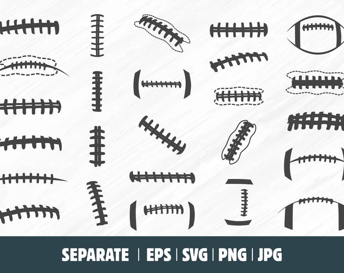 Football Laces Svg, Football Seams Svg, Football Laces Silhouette ...