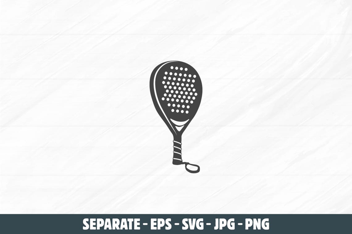Padel Racket SVG: Tennis Silhouette, Digital Files - Etsy