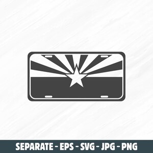 Car License Plate SVG Bundle: Vintage Silhouette Clipart (digital Files ...