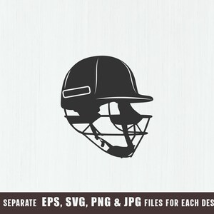 Cricket Helmet Svg, Cricket Helmet Silhouette, Sports Helmet Svg ...
