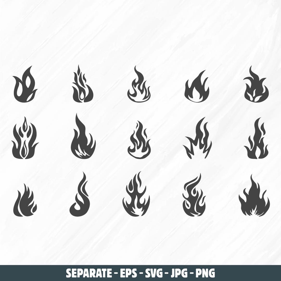Fire Flames Svg, Fire Flames Silhouette, Fire Svg, Fire Silhouette, Flame Svg, Flame Silhouette ...