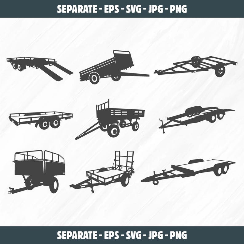 Car Trailer SVG, Car Trailer Silhouette, Car Trailer Logo, Car Trailer ...