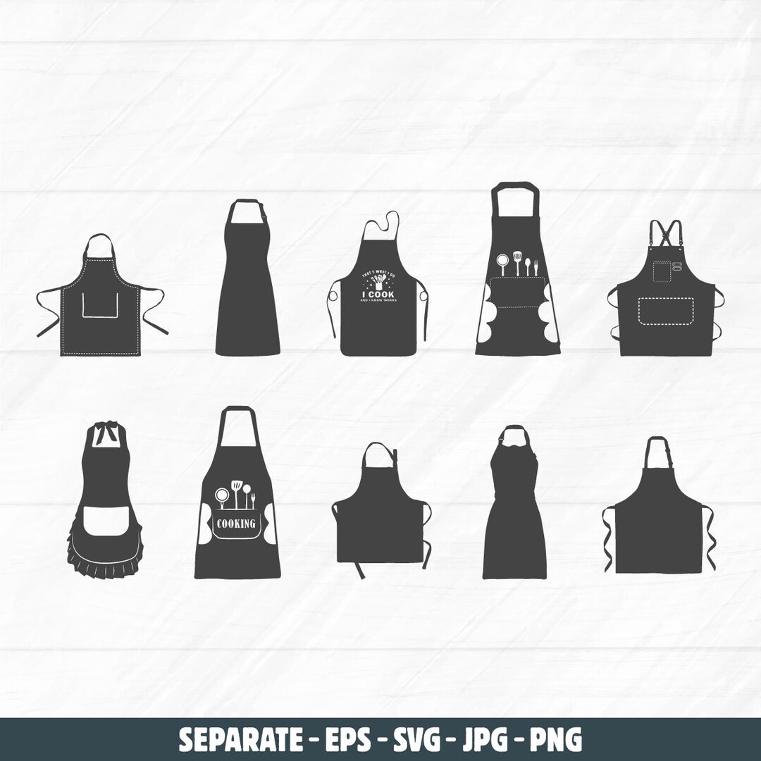 Apron Svg, Cooking Apron Svg, Cooking Apron Silhouette, Apron ...