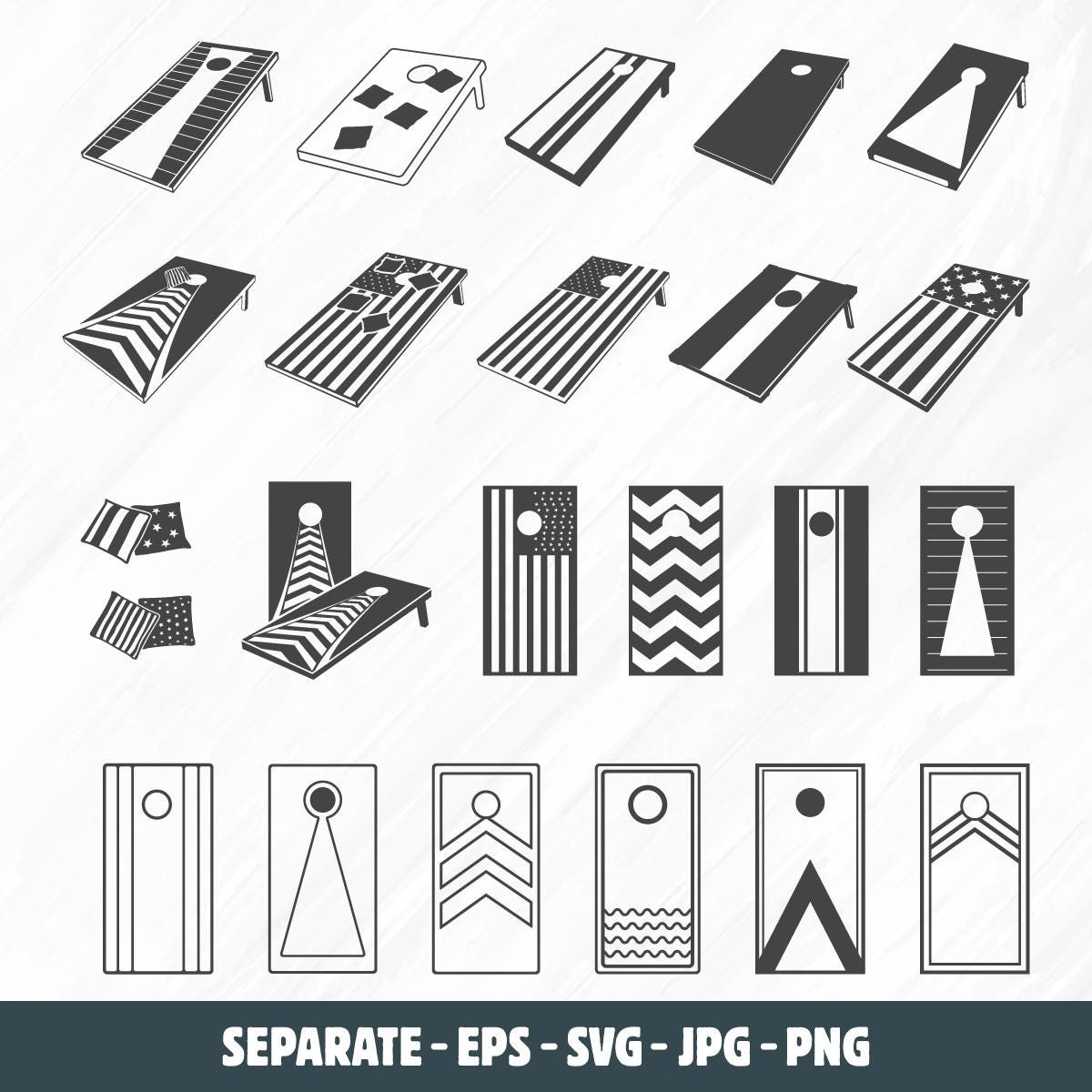 Cornhole Boards Svg, Cornhole Board Outline, Cornhole Svg, Cornhole ...