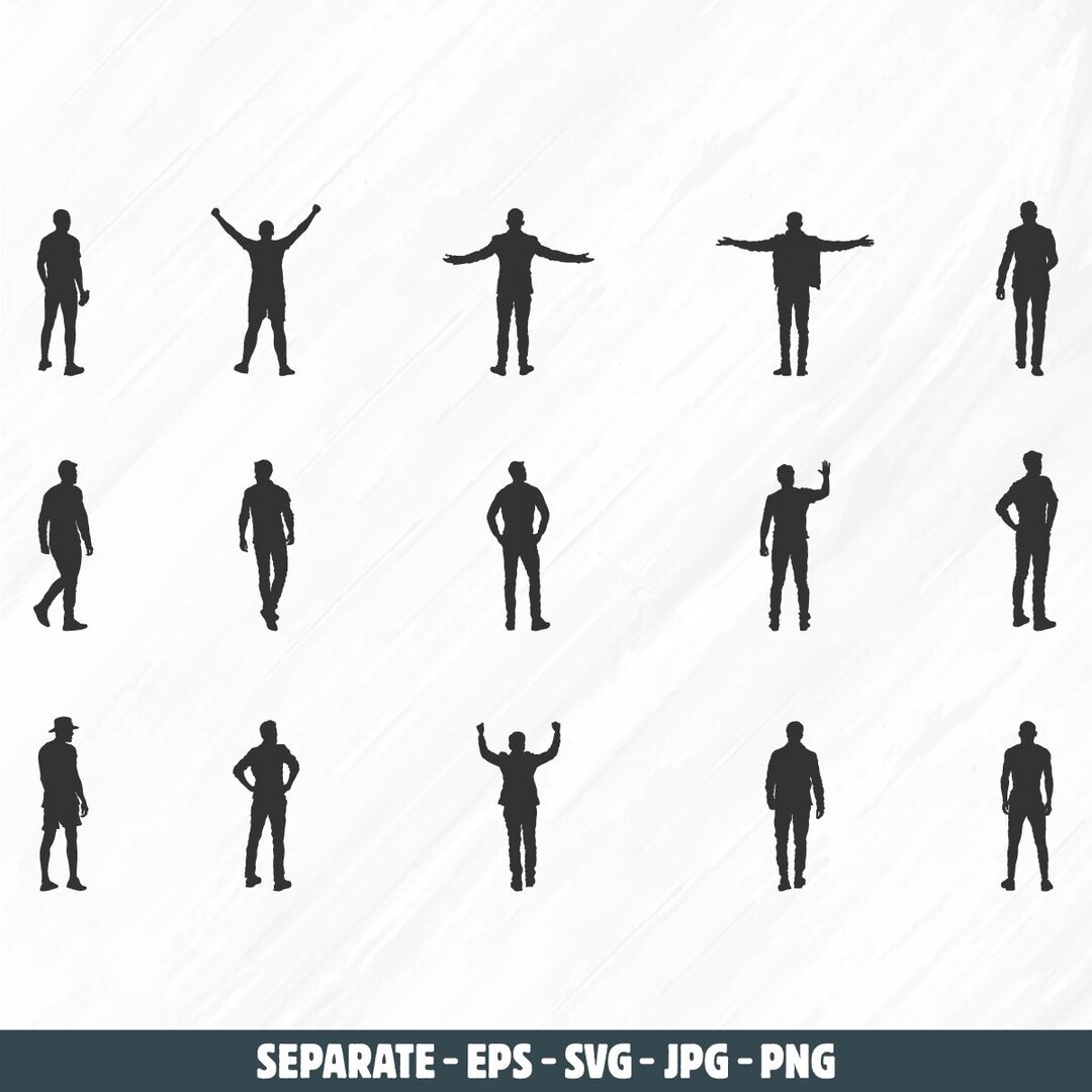 Back View Man Svg, Back View Man Silhouette, Back Side Silhouette, Back ...
