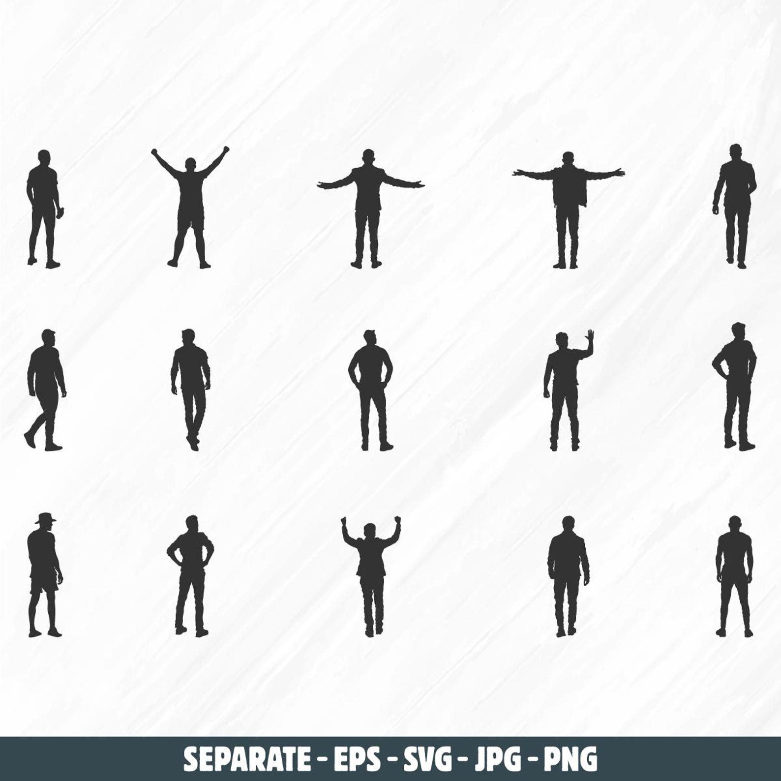 Back View Man Svg, Back View Man Silhouette, Back Side Silhouette, Back ...