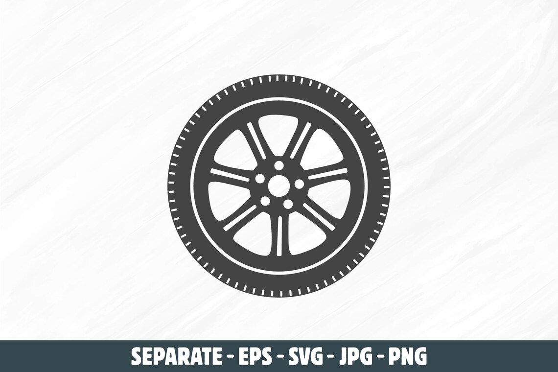 Car Wheel Svg, Car Wheel Silhouette, Wheel Svg, Car Tire Svg, Wheel ...