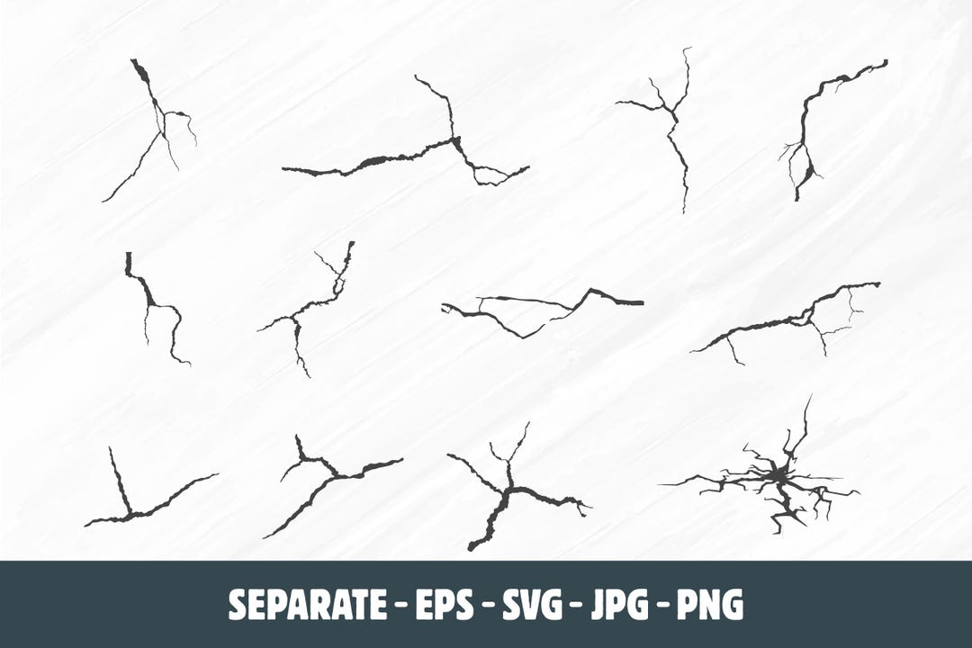Cracks SVG, Crack Silhouettes, Crack Wall Svg, Crack Wall Silhouette ...