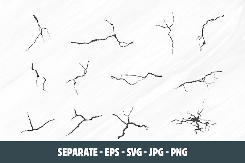 Cracks SVG, Crack Silhouettes, Crack Wall Svg, Crack Wall Silhouette ...