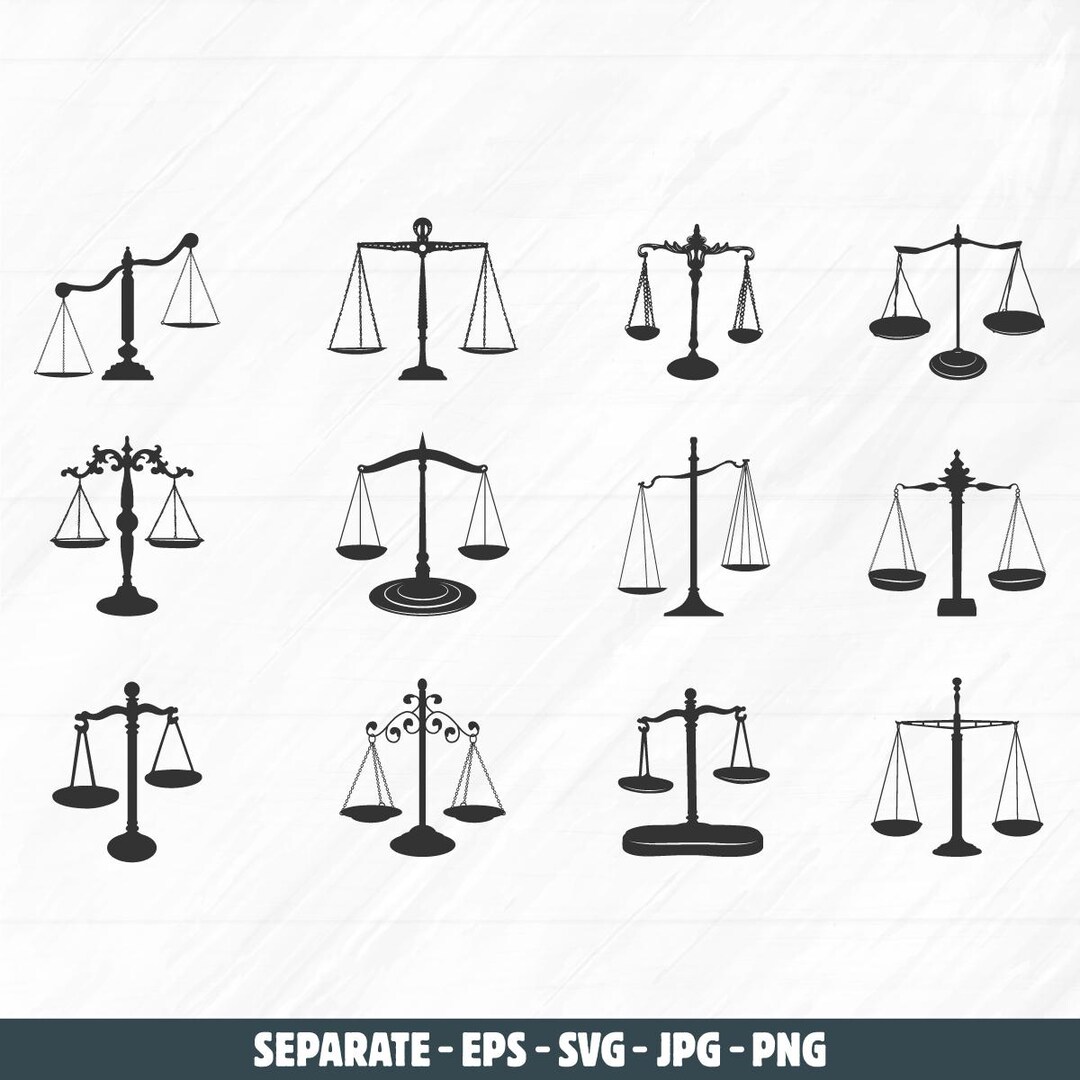 Weight Balance Scale Svg, Weight Balance Scale Silhouette, Justice ...