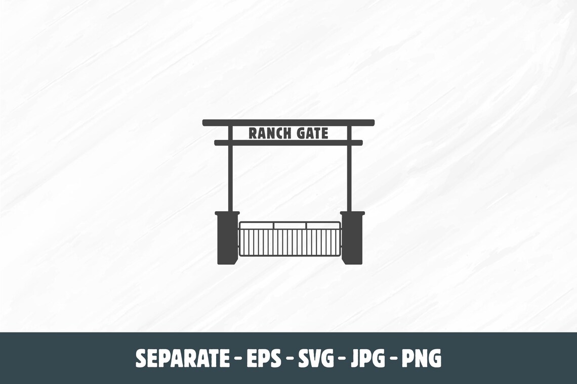 Ranch Gate Svg, Ranch Gate Silhouette, Gate Svg, Farm Fence Silhouette ...