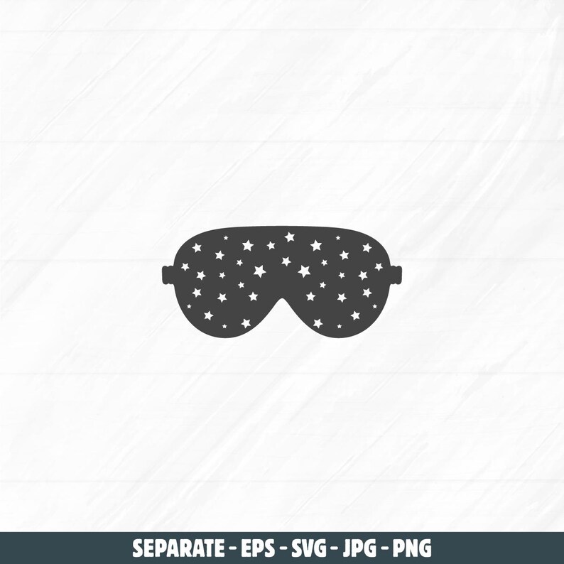 Eye Sleep Mask SVG Clipart: Digital Cut Files - Etsy
