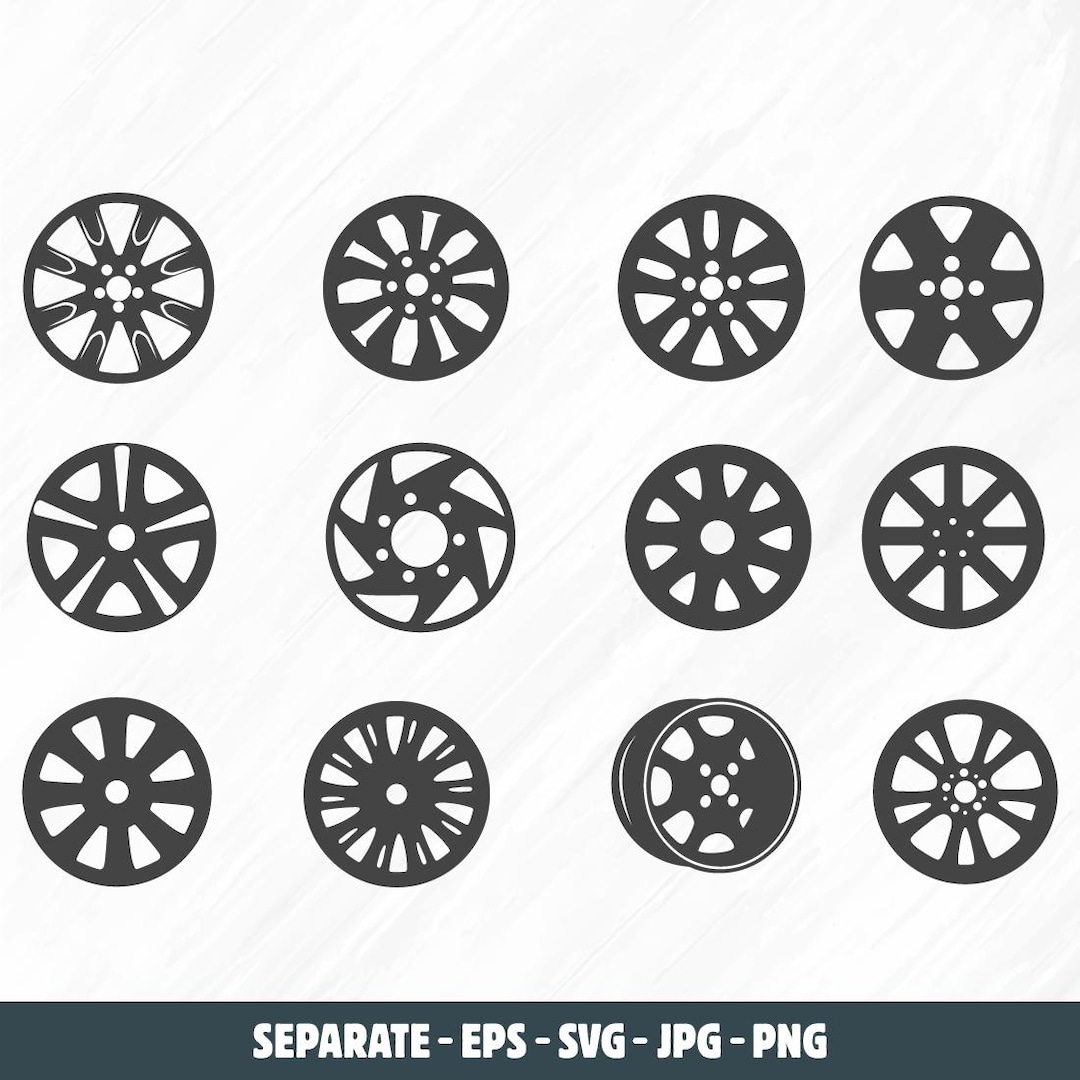 Wheel Hubcap Svg, Wheel Hubcap Silhouette, Hubcap Svg, Wheel Rim Svg ...