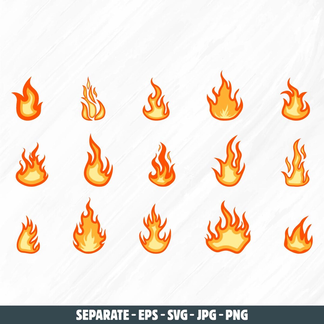 Flame Illustration, Fire Flames Svg, Fire Flames Silhouette, Fire Vector Illustration, Fire ...