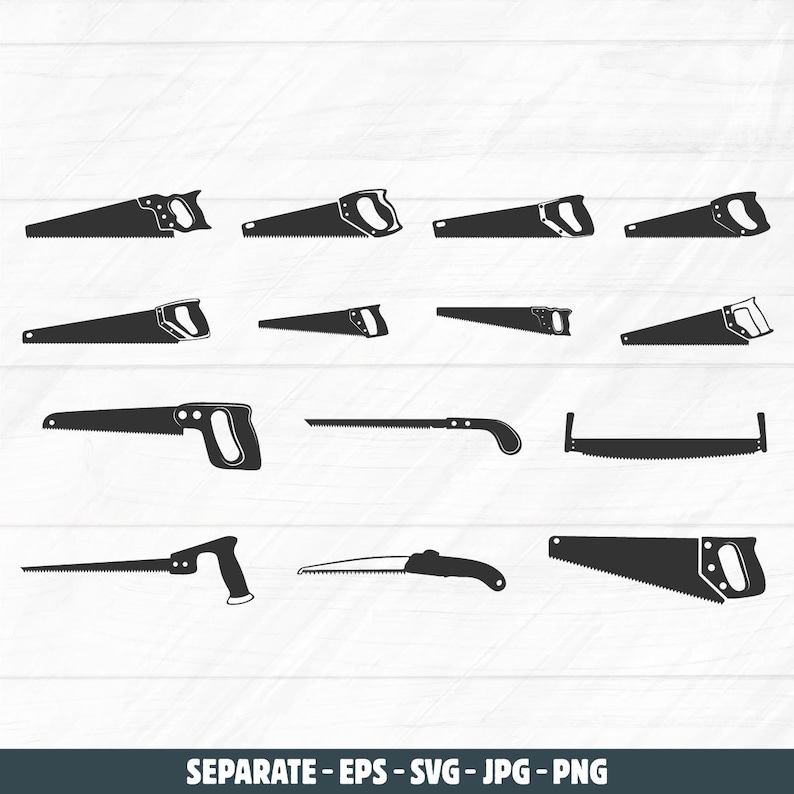 Hand Saw SVG: Vector Clipart, Silhouette (digital Download) - Etsy