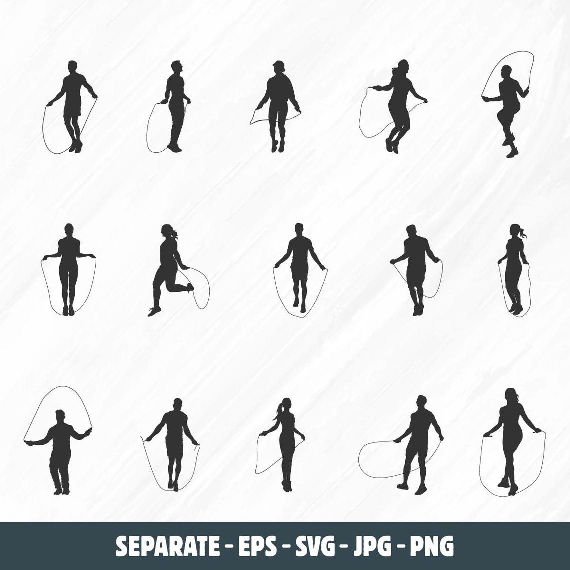 Jumping Rope Svg, Jumping Rope Silhouette, Jump Rope Skipping ...