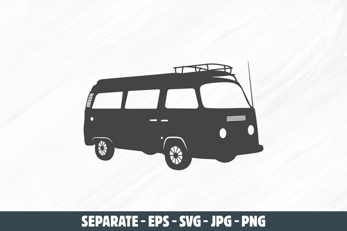 Camper Van Svg, Camper Van Silhouette, Travel Van Silhouette, Travel ...