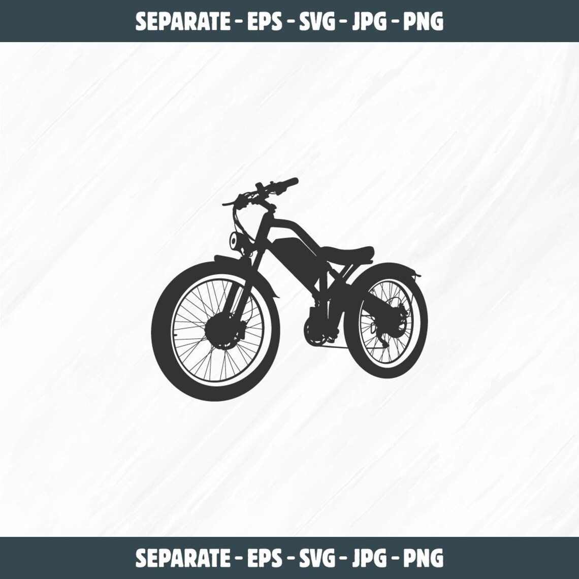 Electric Bike SVG Bundle: E-bike Clipart, Vector Silhouette (digital ...