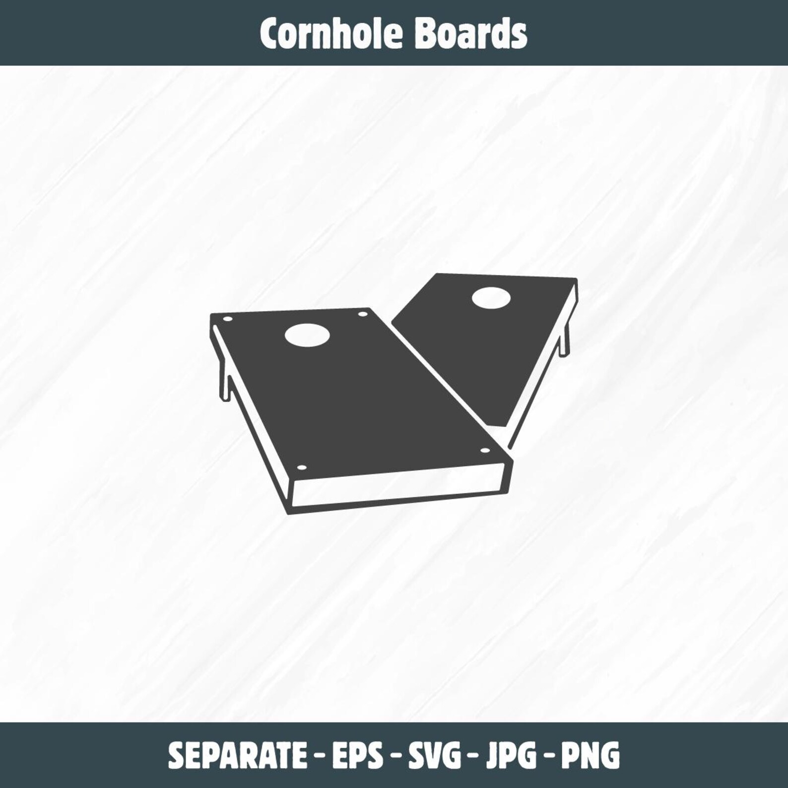 Cornhole Boards SVG: Backyard Game Silhouette Clipart (digital Files ...