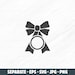 Bow Monogram, Bow Svg, Bow Monogram Logo, Bow Split, Circle Monogram ...