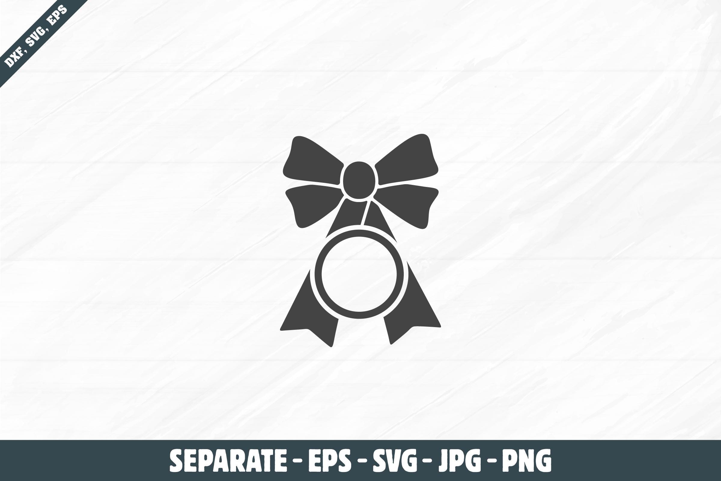 Bow Monogram, Bow Svg, Bow Monogram Logo, Bow Split, Circle Monogram ...
