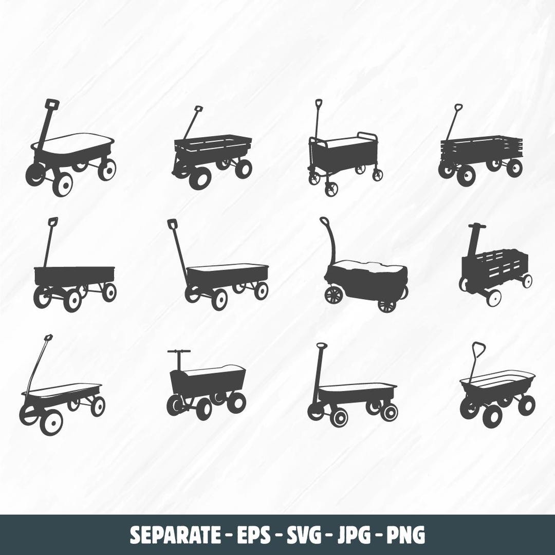 Wagon Svg, Wagon Silhouette, Toy Wagon Svg, Toy Wagon Silhouette, Wagon ...