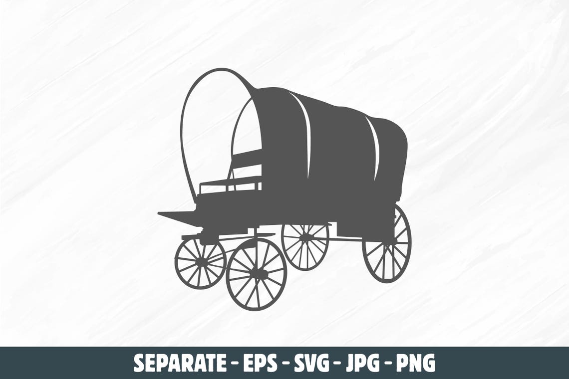 Covered Wagon Svg, Wagon Svg, Covered Wagon Silhouette, Wagon ...